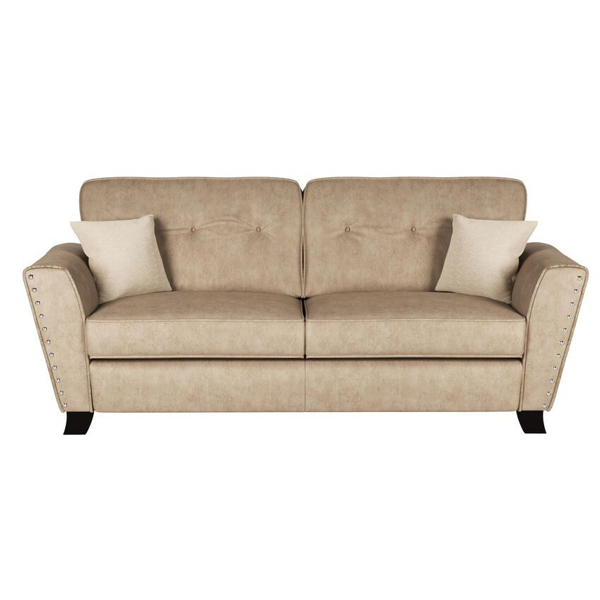 ScS Living Cream Eliza Fabric 3 Seater Sofa by SCS | ufurnish.com