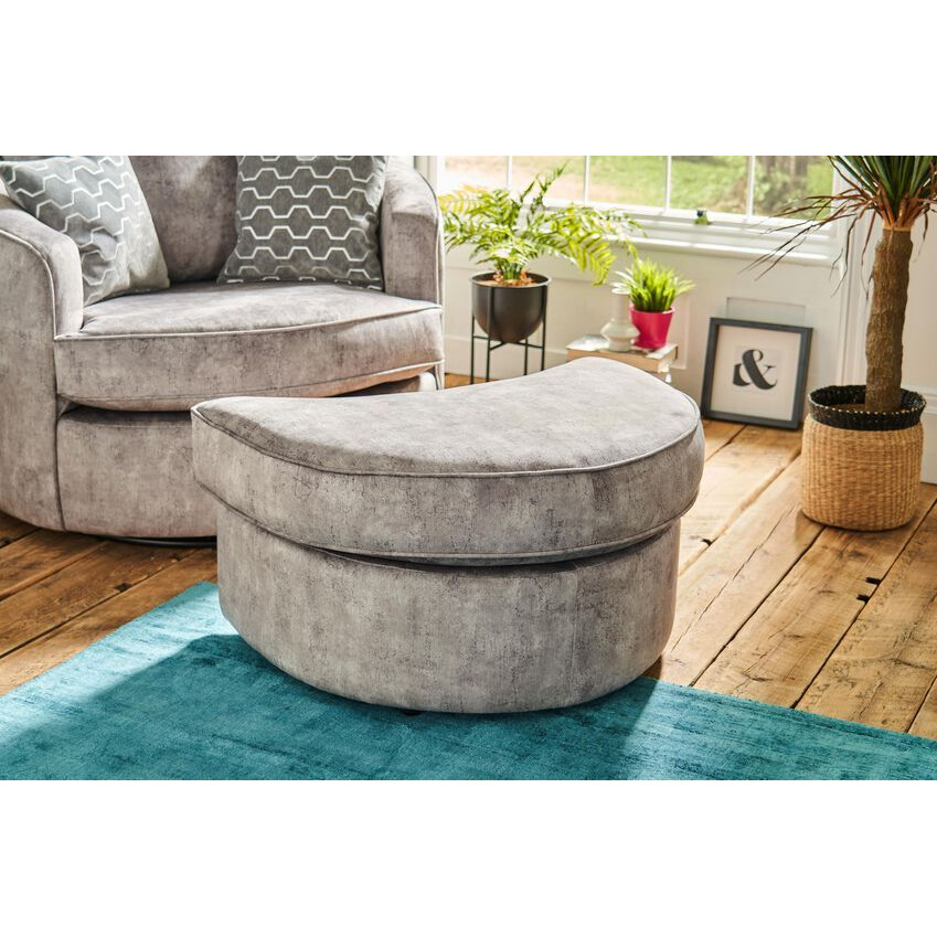 ScS Living Eliza Fabric Twister Footstool by SCS | ufurnish.com