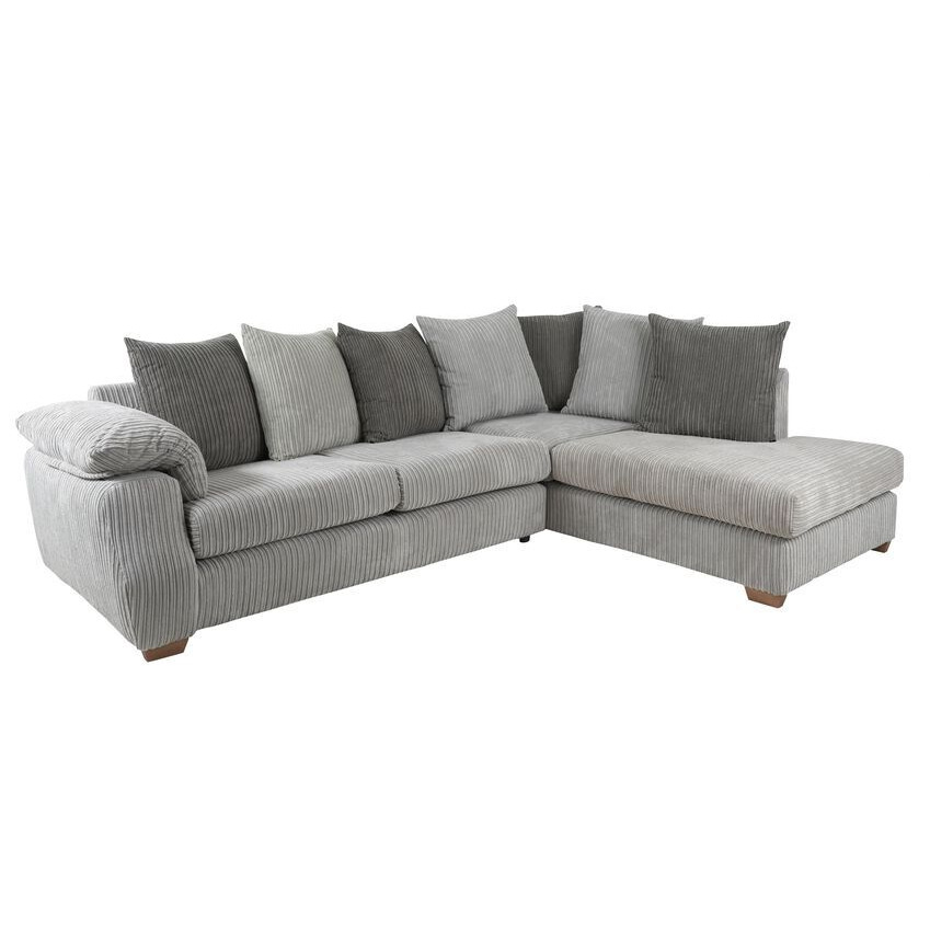 ScS Living Grey Everett Express Fabric 2 Corner 1 Right Hand Facing ...