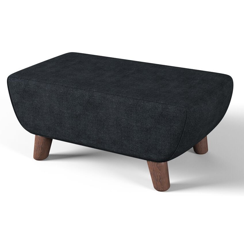G Plan Grey Brighton Fabric Footstool by SCS | ufurnish.com
