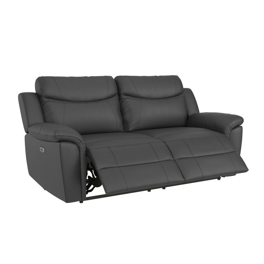 ScS Living Black Grayson Leather 3 Seater Power Recliner Sofa by SCS ...