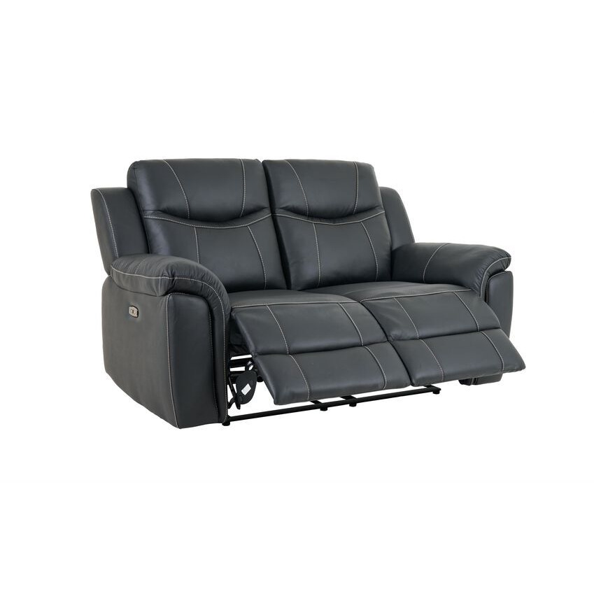 ScS Living Black Grayson Leather 2 Seater Power Recliner Sofa by SCS ...