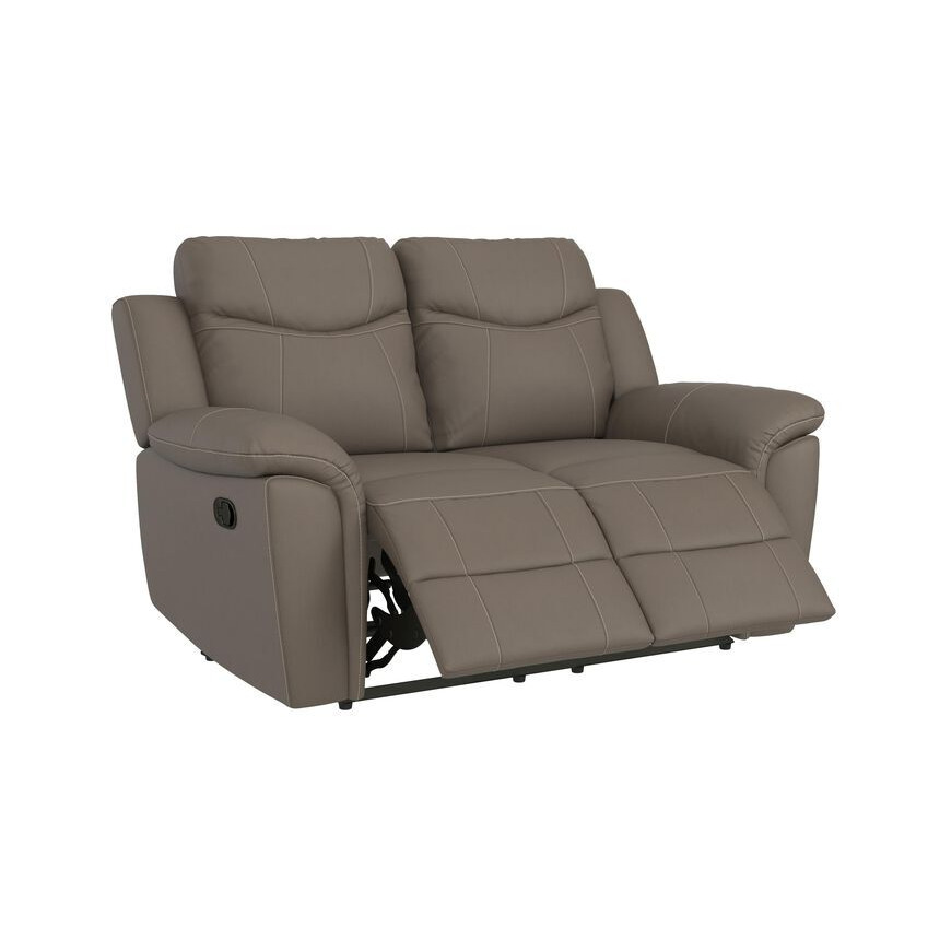 ScS Living Grey Grayson Leather 2 Seater Manual Recliner Sofa by SCS ...