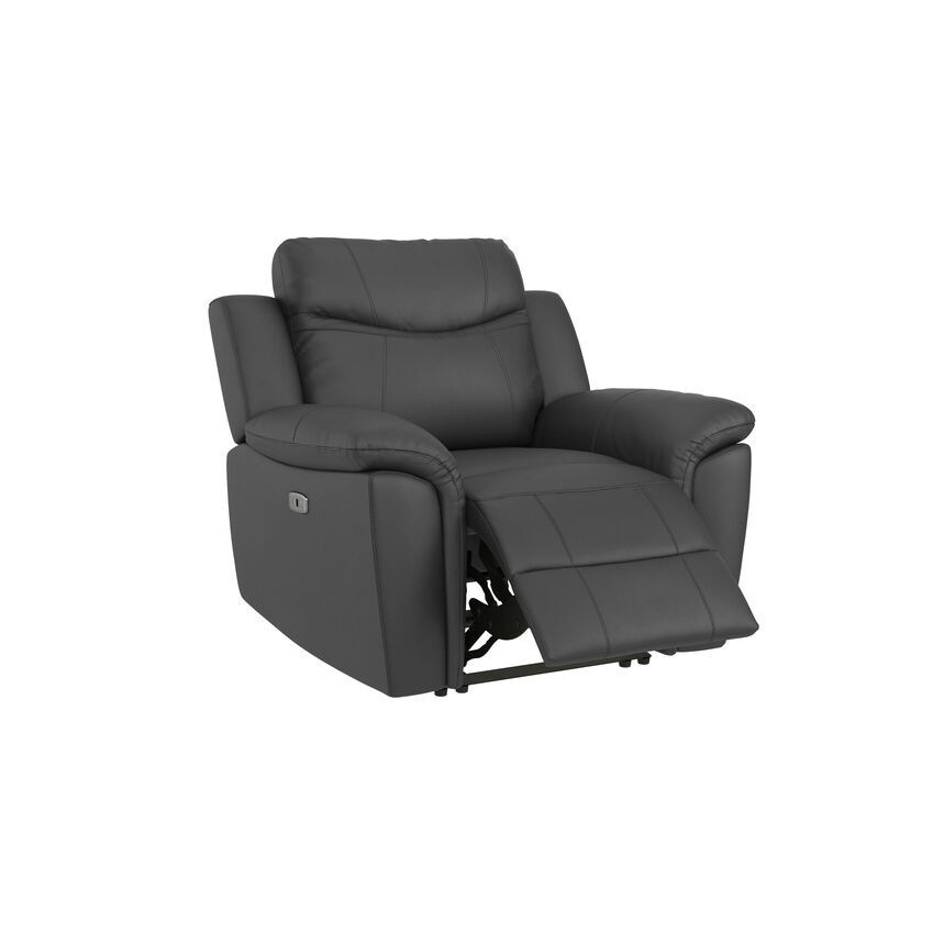 ScS Living Black Grayson Leather Power Recliner Chair by SCS | ufurnish.com