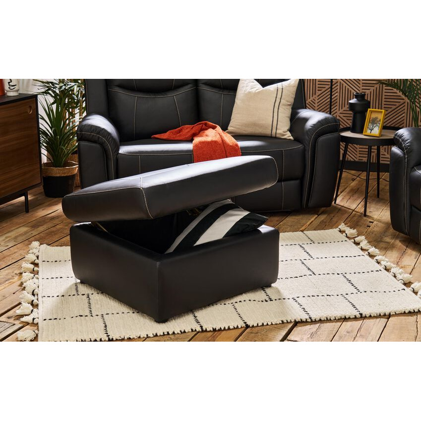 ScS Living Grayson Leather Storage Footstool by SCS | ufurnish.com