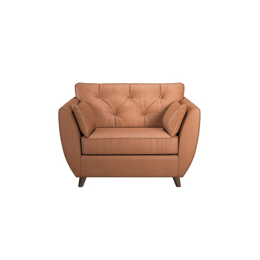 ScS Living Brown Hoxton Compact Leather Snuggle Chair by SCS | ufurnish.com