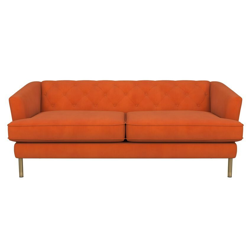 Paloma Home Orange Boudoir Fabric Large 3 Seater Sofa by SCS | ufurnish.com