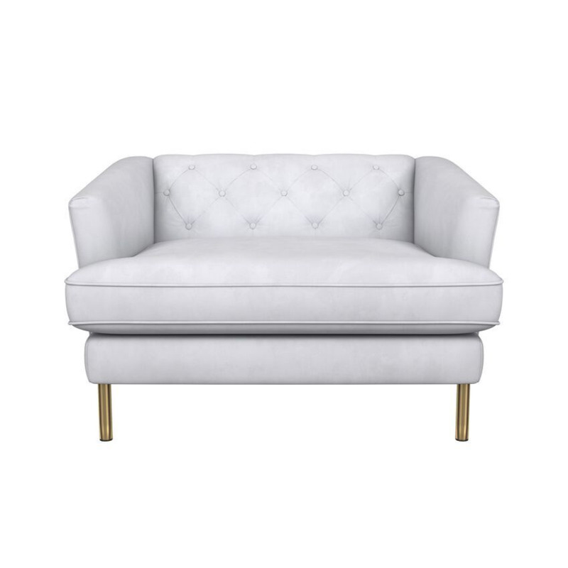 Paloma Home Grey Boudoir Fabric Love Chair by SCS | ufurnish.com