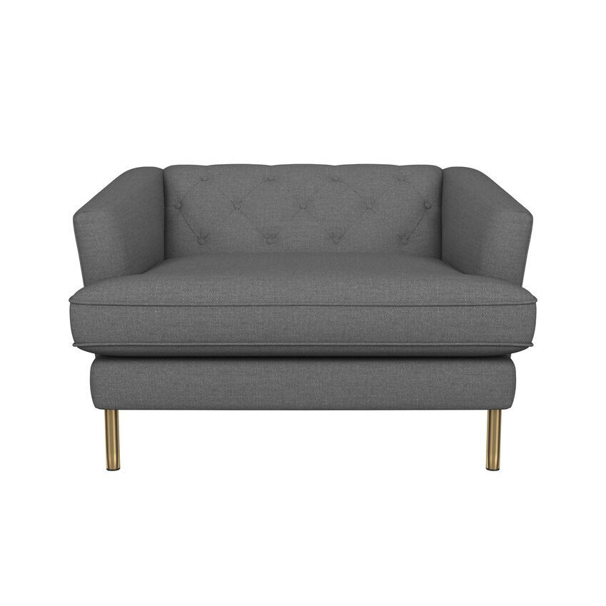 Paloma Home Grey Boudoir Fabric Love Chair by SCS | ufurnish.com