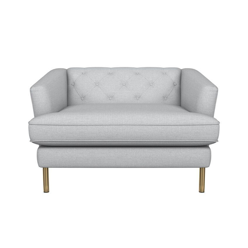 Paloma Home Grey Boudoir Fabric Love Chair by SCS | ufurnish.com