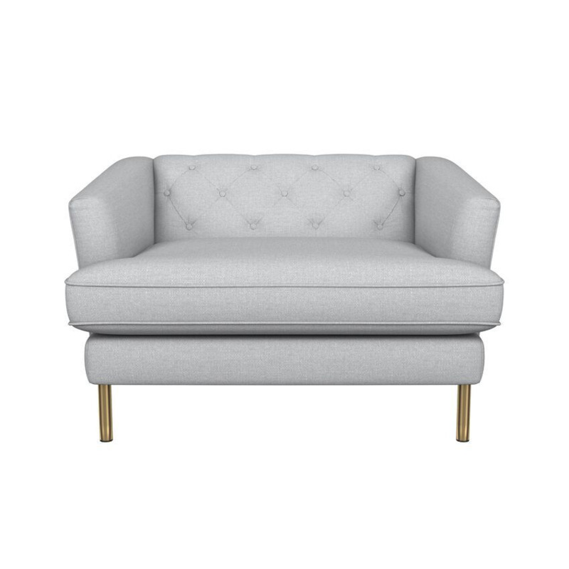 Paloma Home Grey Boudoir Fabric Love Chair by SCS | ufurnish.com