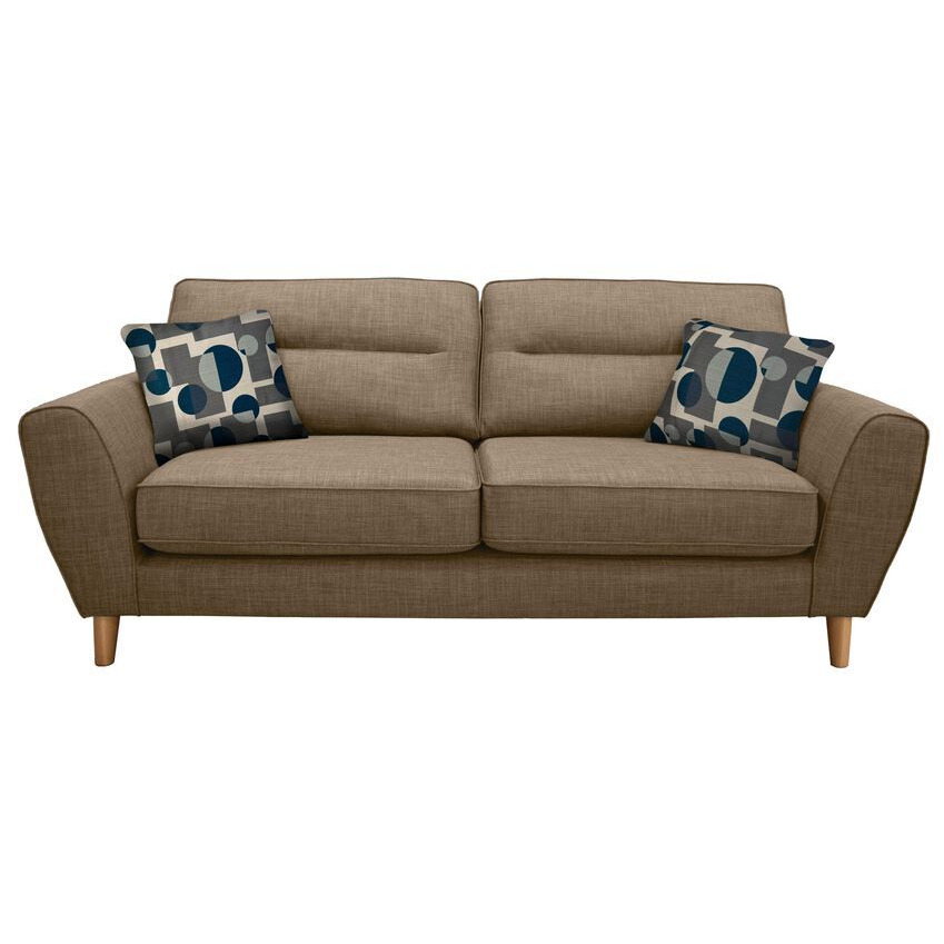 ScS Living Cream Willow Fabric 3 Seater Sofa by SCS | ufurnish.com