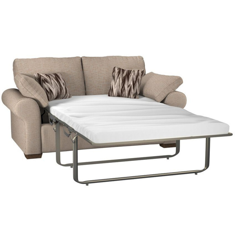 ScS Living Brown Skylar Fabric 2 Seater Deluxe Sofa Bed by SCS ...