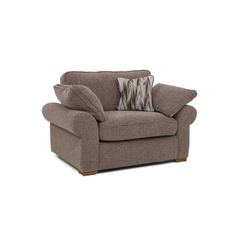 ScS Living Brown Skylar Fabric Love Chair by SCS | ufurnish.com