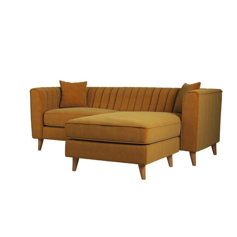 ScS Living Yellow Margo Fabric 3 Seater Right Hand Facing Chaise by SCS ...