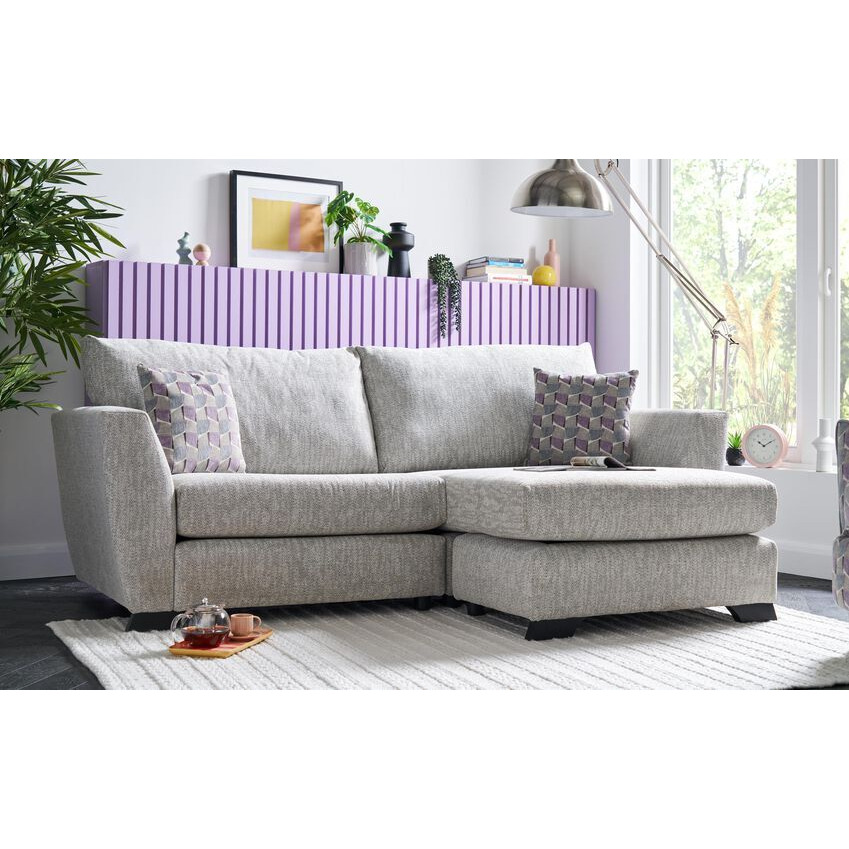 ScS Living Lou Fabric 4 Seater Standard Back Chaise Sofa by SCS ...