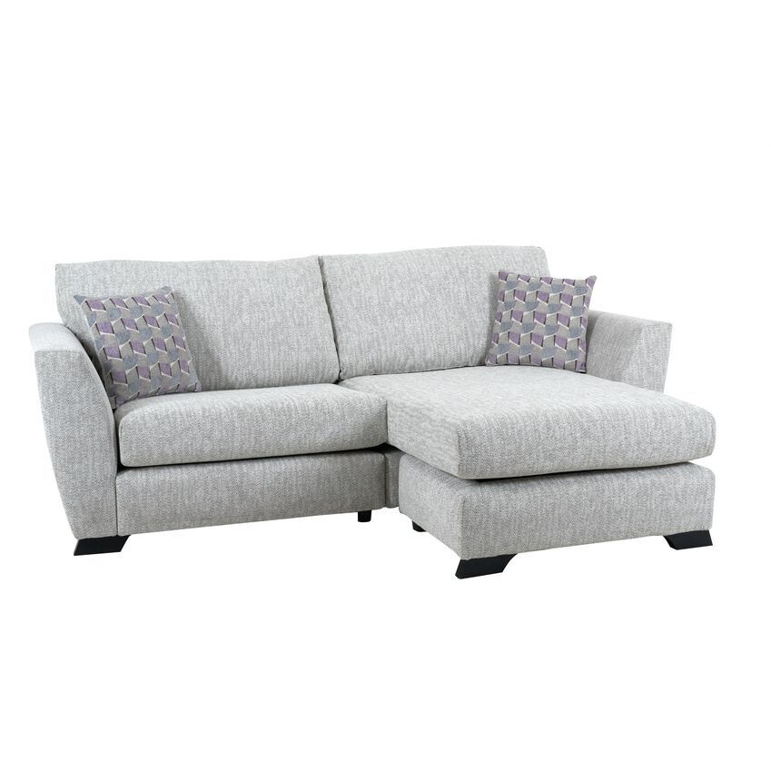 ScS Living Grey Lou Fabric 4 Seater Standard Back Chaise Sofa by SCS ...