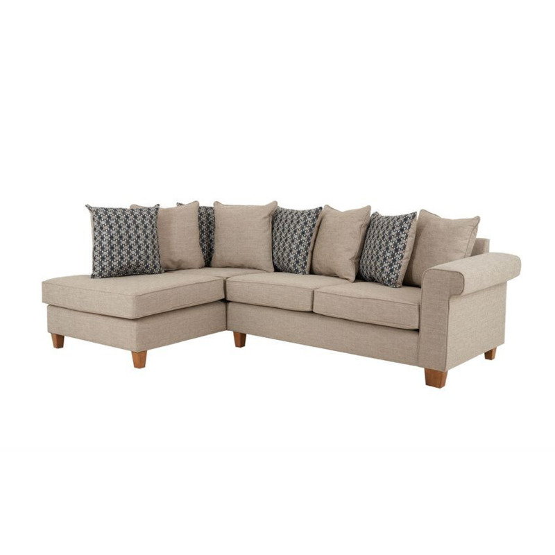 ScS Living Ellie Fabric 1 Corner 3 Left Hand Facing Chaise Scatter Back ...