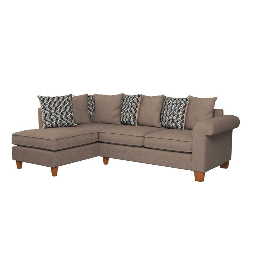 ScS Living Brown Ellie Fabric 1 Corner 3 Left Hand Facing Chaise ...