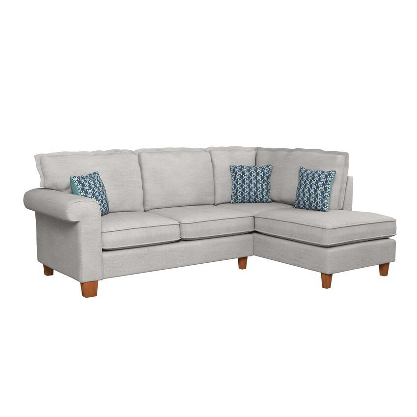 ScS Living Grey Ellie Fabric 3 Corner 1 Right Hand Facing Chaise ...