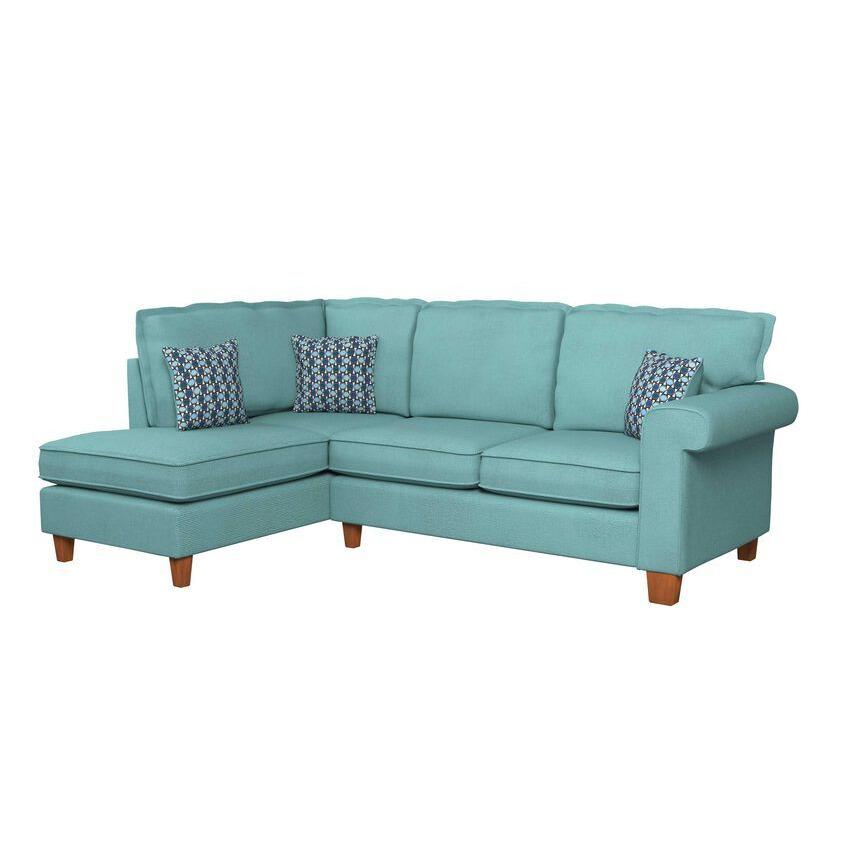 ScS Living Blue Ellie Fabric 1 Corner 3 Left Hand Facing Chaise ...
