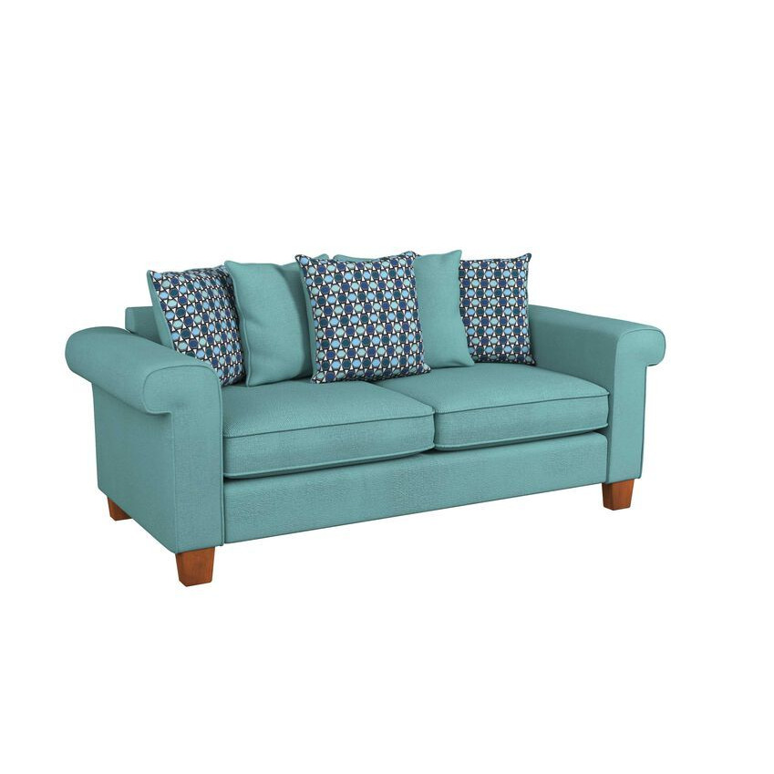 ScS Living Blue Ellie Fabric 3 Seater Scatter Back Sofa by SCS ...