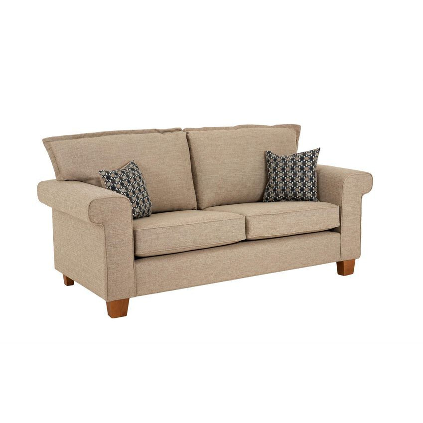 ScS Living Cream Ellie Fabric 3 Seater Standard Back Sofa by SCS ...