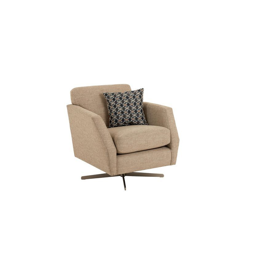 ScS Living Cream Ellie Fabric Swivel Chair by SCS | ufurnish.com