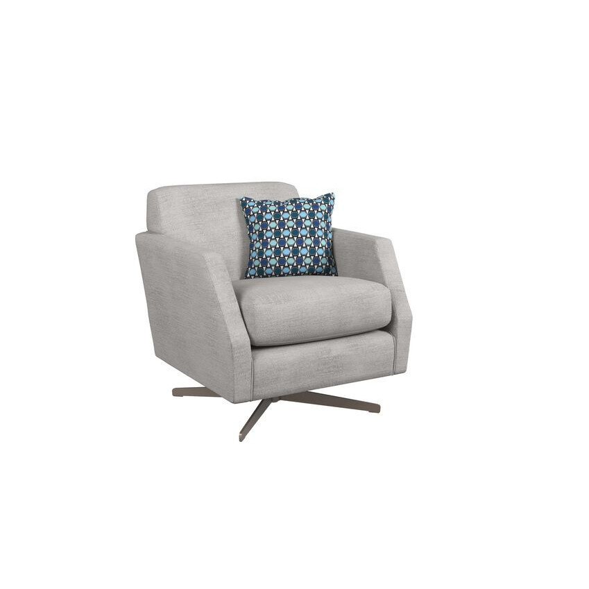 ScS Living Grey Ellie Fabric Swivel Chair by SCS | ufurnish.com
