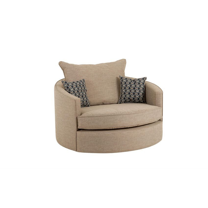 ScS Living Cream Ellie Fabric Large Twister Chair by SCS | ufurnish.com