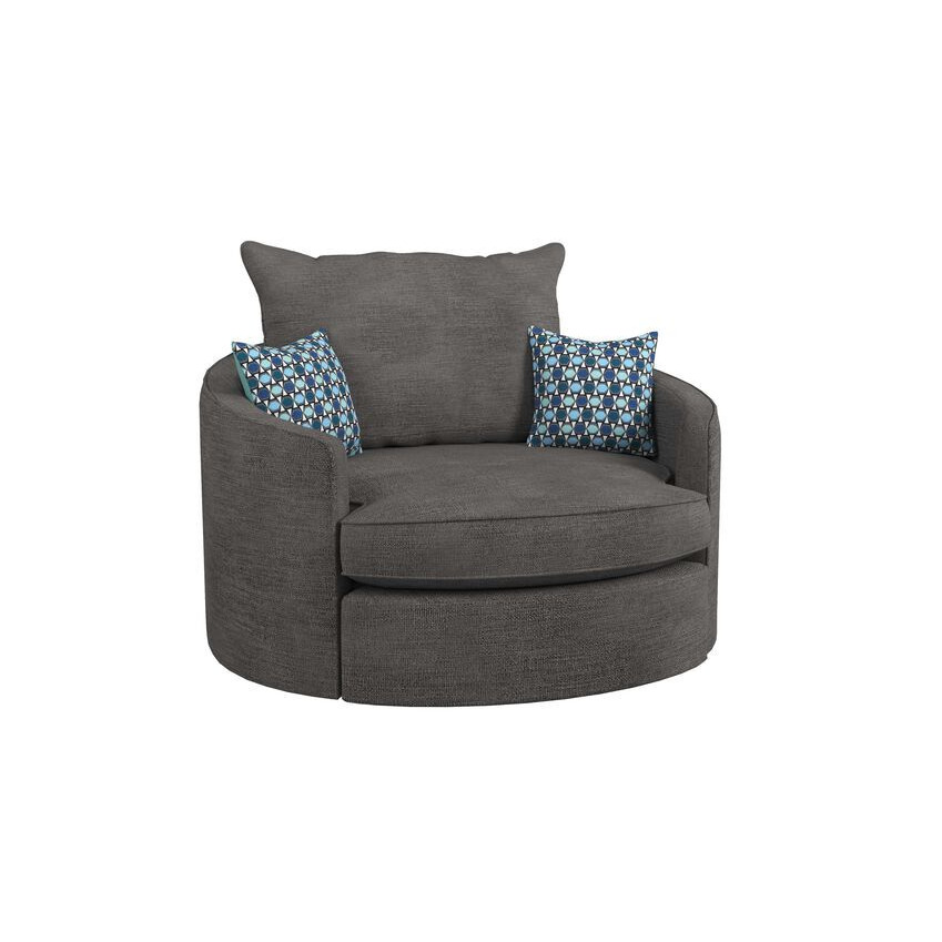ScS Living Grey Ellie Fabric Large Twister Chair by SCS | ufurnish.com