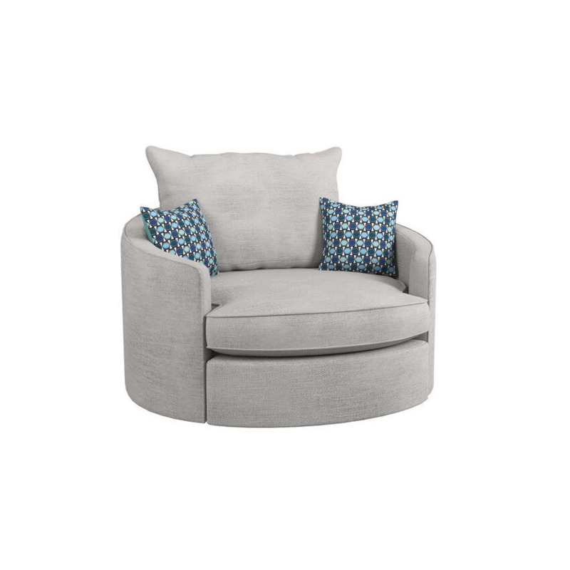 ScS Living Grey Ellie Fabric Large Twister Chair by SCS | ufurnish.com