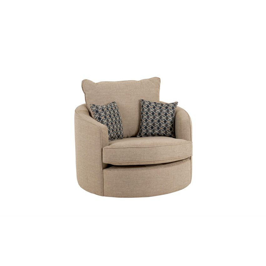 ScS Living Cream Ellie Fabric Twister Chair by SCS | ufurnish.com