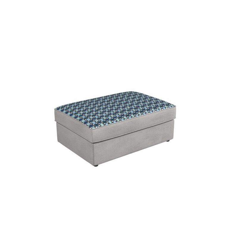 ScS Living Grey Ellie Fabric Patterned Banquette Footstool by SCS ...