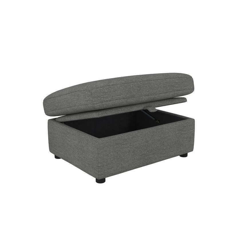 Grey Aquaclean Amelia Fabric Storage Footstool by SCS | ufurnish.com