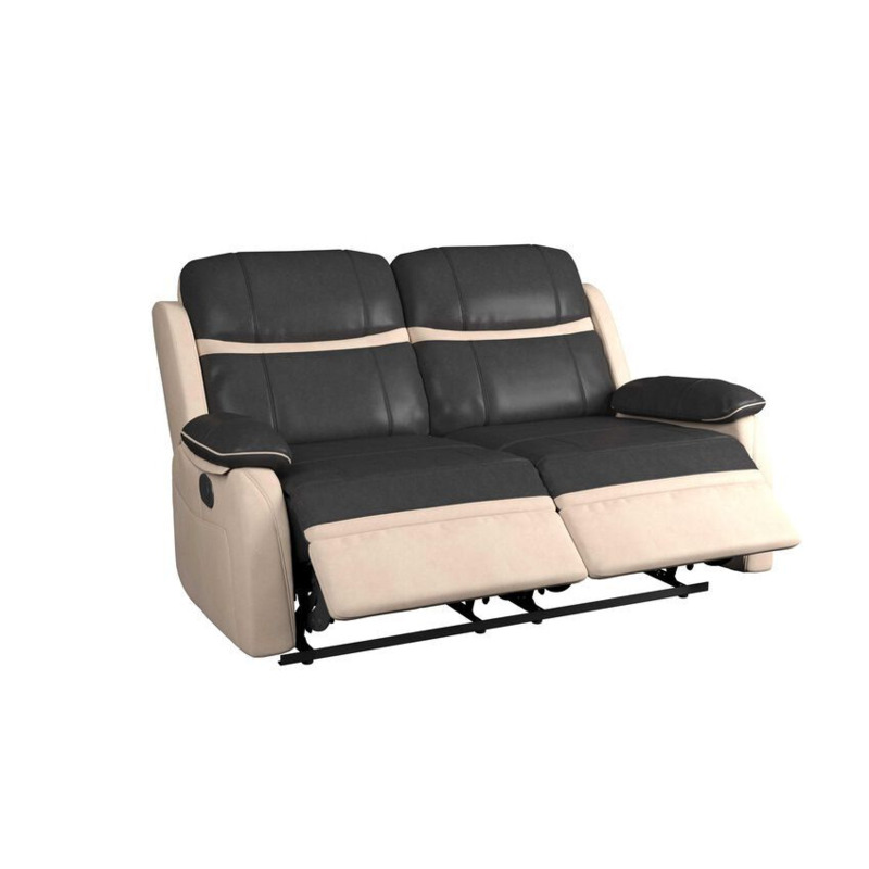 ScS Living Black Cormac 2 Seater Manual Recliner Sofa by SCS | ufurnish.com