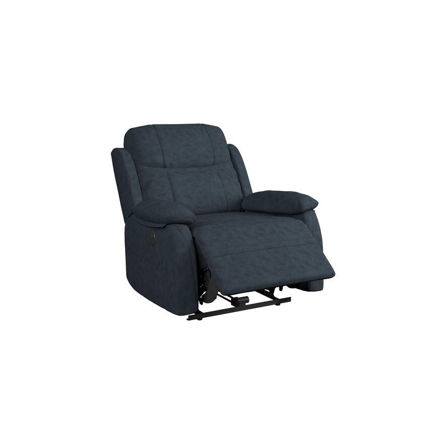 ScS Living Blue Fabric Cormac Manual Recliner Chair by SCS | ufurnish.com