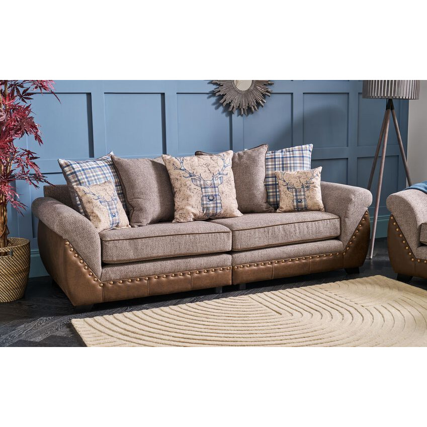 ScS Living Clyde Fabric 4 Seater Scatter Back Sofa by SCS | ufurnish.com