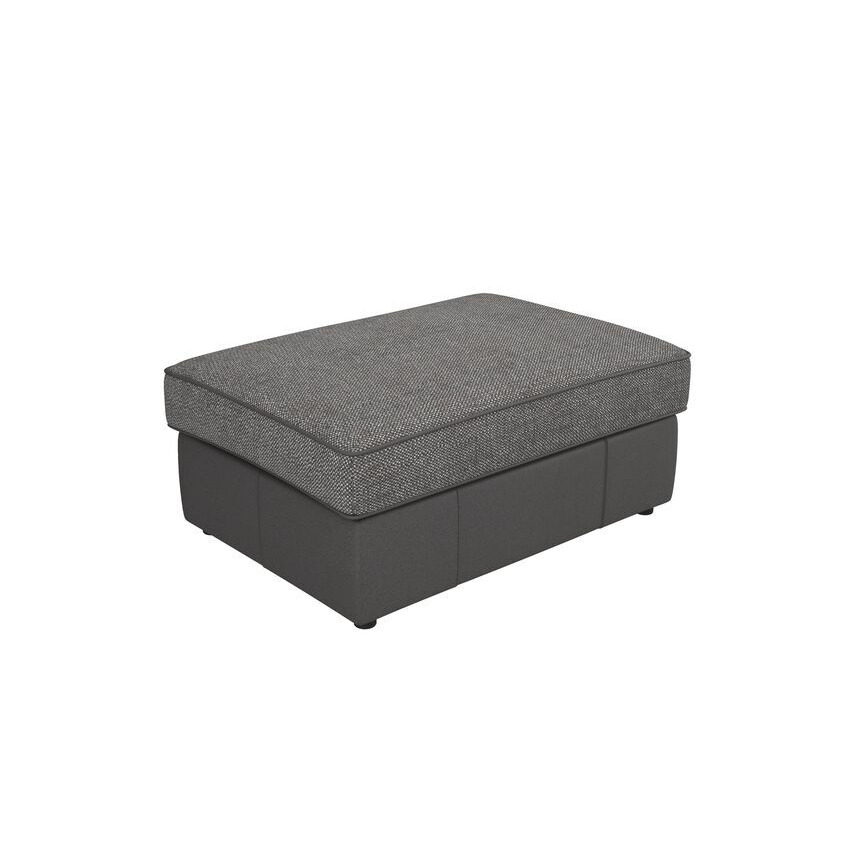 ScS Living Grey Clyde Fabric Plain Banquette Footstool by SCS ...