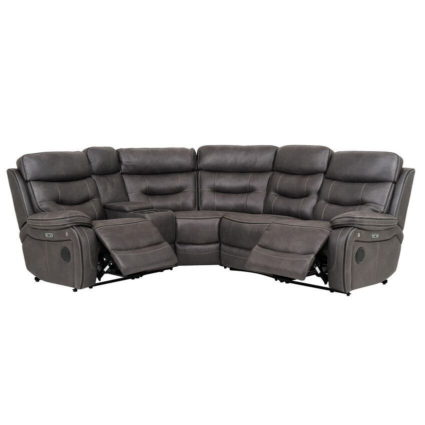 Endurance Fabric Deacon 1 Corner 2 Power Sofa with Console by SCS ...