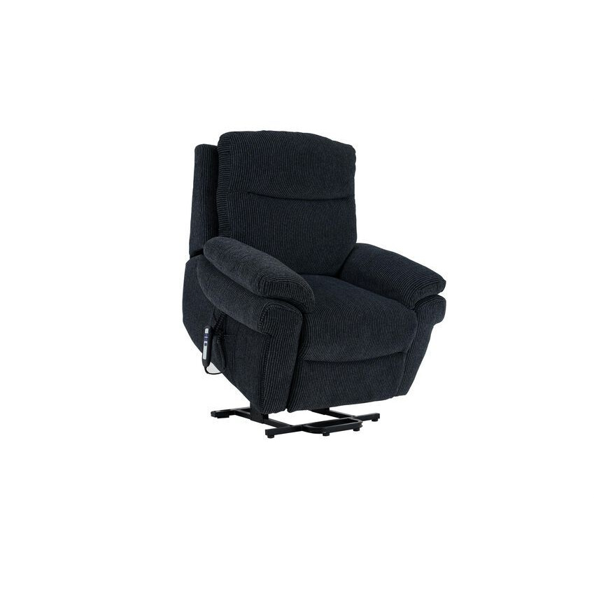 La-Z-Boy Black Tamla Fabric Lift & Rise Chair by SCS | ufurnish.com