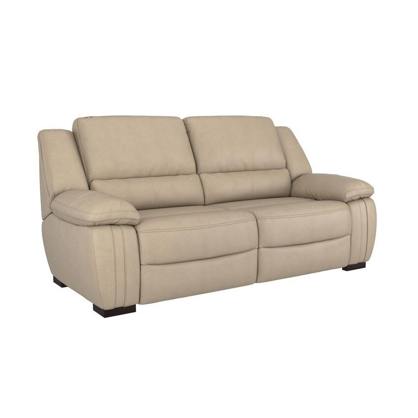 ScS Living Brown Fallon Leather 3 Seater Sofa by SCS | ufurnish.com
