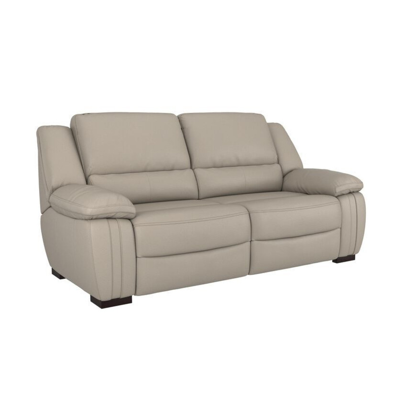 ScS Living Grey Fallon Leather 3 Seater Sofa by SCS | ufurnish.com