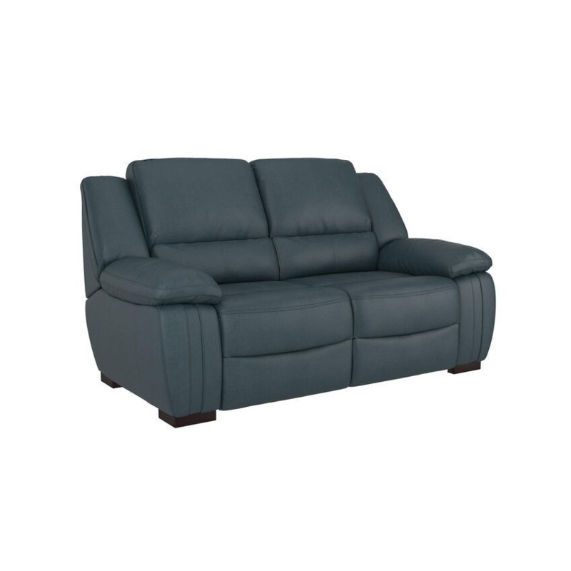 ScS Living Blue Fallon Leather 2 Seater Sofa by SCS | ufurnish.com