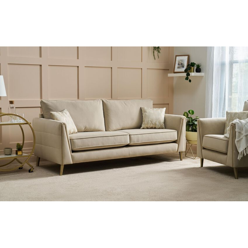 ScS Living Fabric Lyra Velvet 3 Seater Sofa by SCS | ufurnish.com