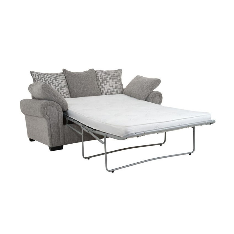 Inspire Brown Westwood Fabric 2 Seater Pocket Sprung Sofa Bed Scatter ...