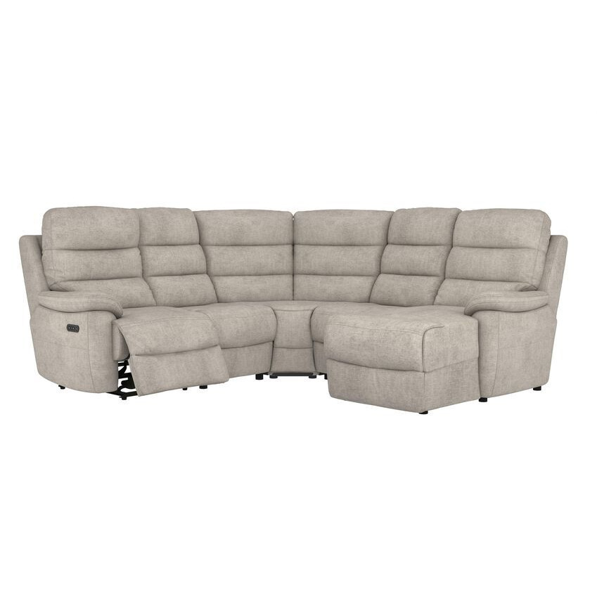 ScS Living Grey Fabric Griffin 2 Corner 2 RHF Chaise LHF Power Sofa ...