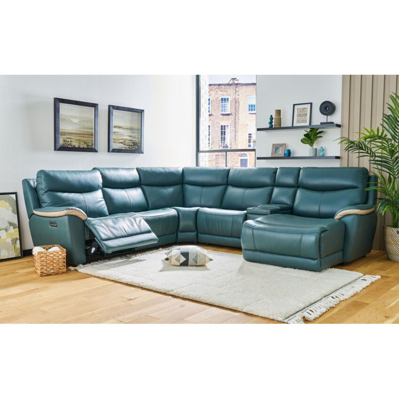 ScS Living Ethan 3 Corner 3 LHF Power RHF Console & Chaise Sofa with ...