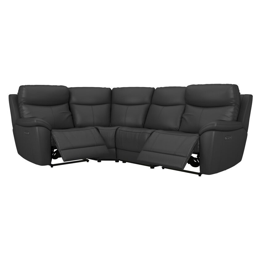ScS Living Black Ethan 1 Corner 3 Power Sofa with Head Tilt by SCS ...
