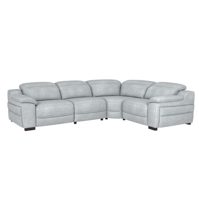 La-Z-Boy Grey Fabric Austin 2 Corner 1 Static Sofa with Manual Head ...